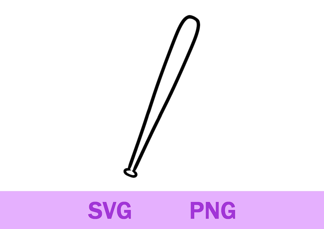 Baseball Bat Svg Png, Baseball Bat Outline Svg Png, Baseball Bat ...
