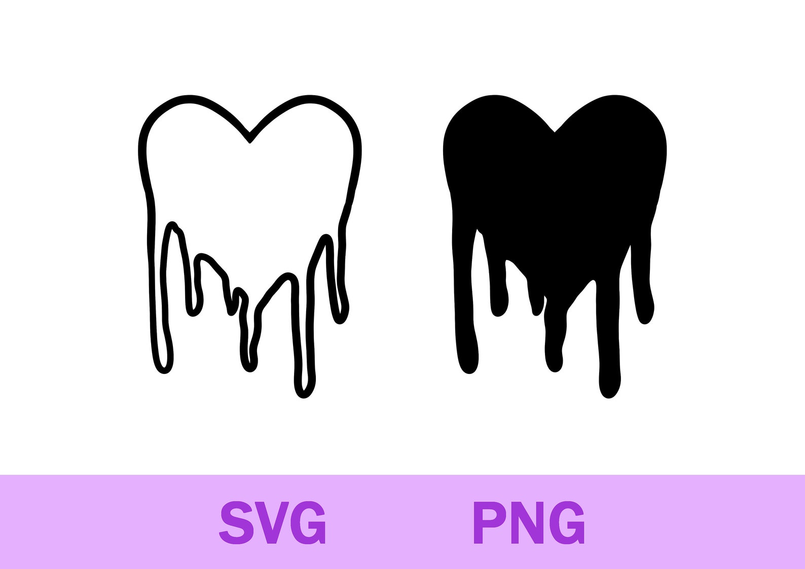 Dripping Heart Svg Png, Melting Heart Svg Png, Drippy Melting Heart ...
