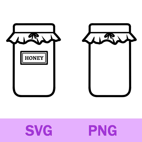 Honey Jar Clipart - Etsy