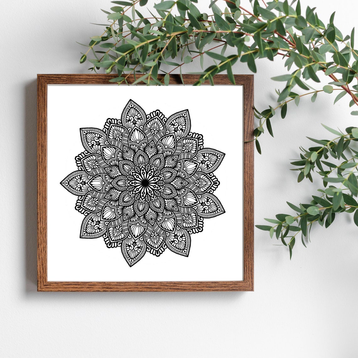 Printable Mandala Drawing Gaia Original Artwork Digital - Etsy