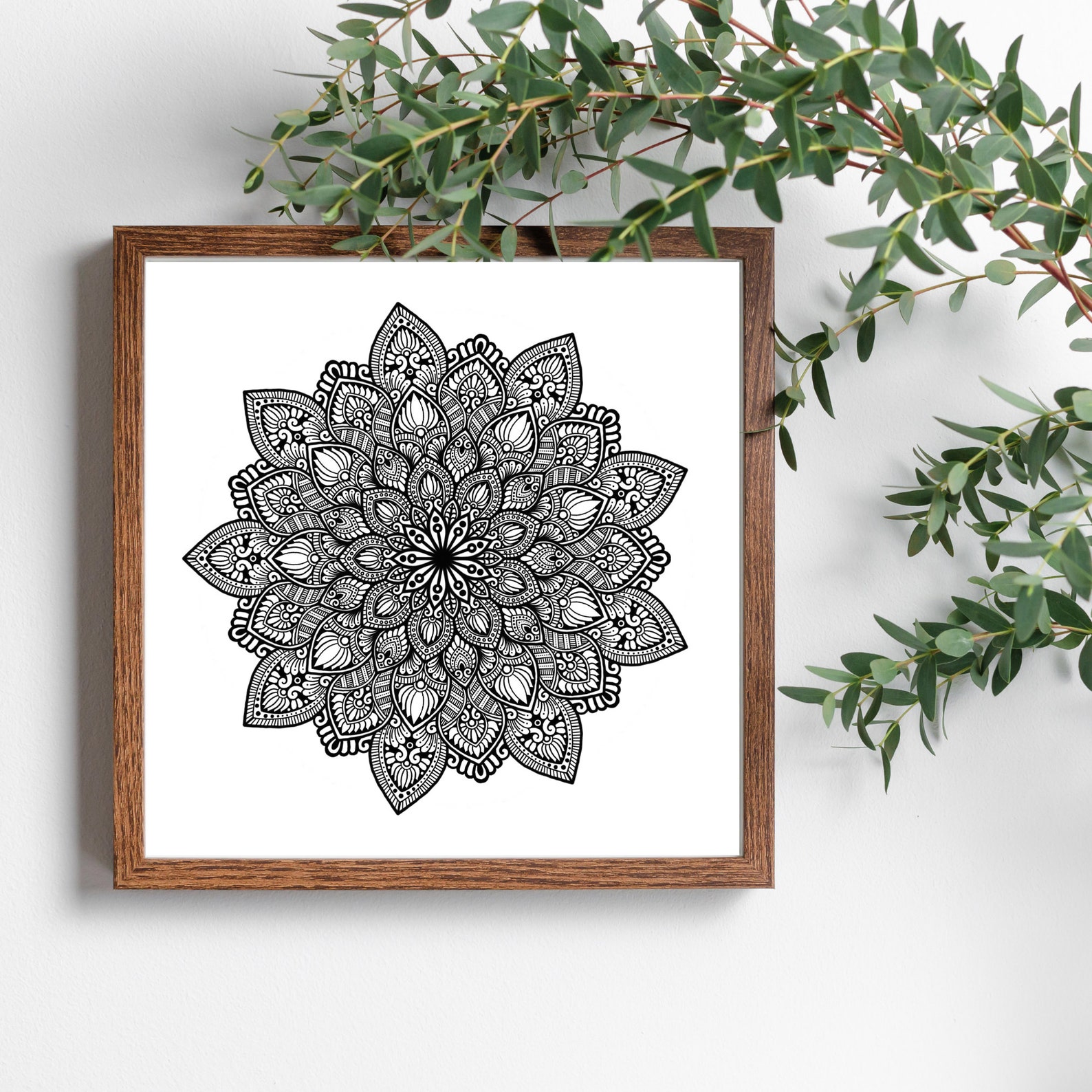 Printable Mandala Drawing Gaia Original Artwork Digital - Etsy