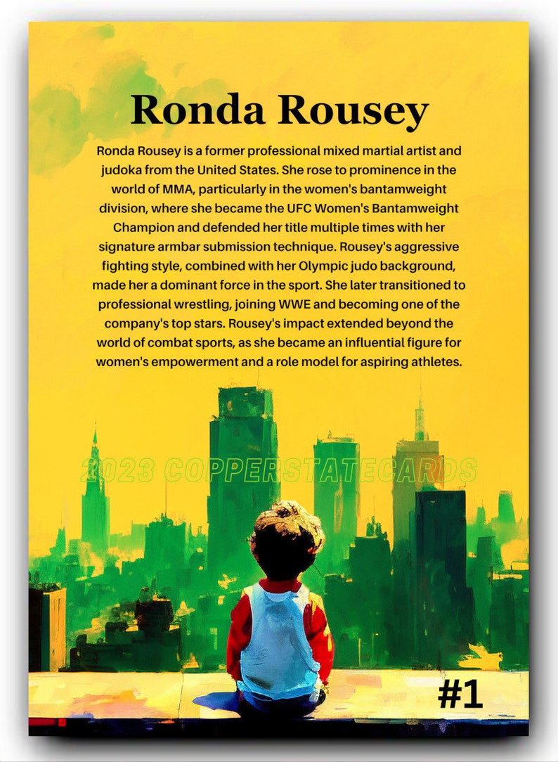 Ronda Rousey Sketch Card Print Exclusive Art Trading Card 1 - Etsy