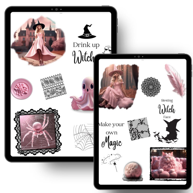 Halloween Digital Sticker Goodnotes and PNG, Decorative Clipart ...