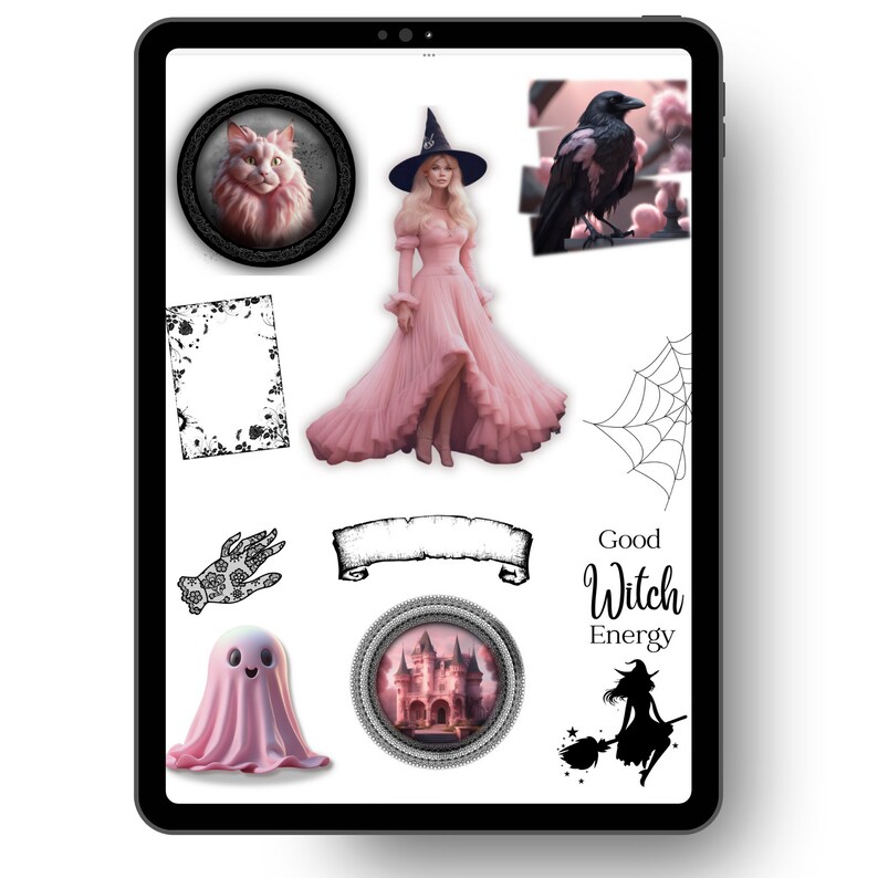 Halloween Digital Sticker Goodnotes and PNG, Decorative Clipart ...