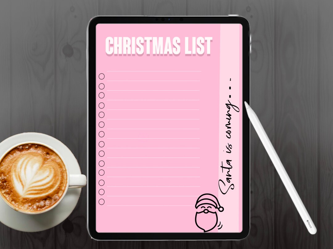 Christmas List Template Christmas Gift Tracker Instant Etsy Australia