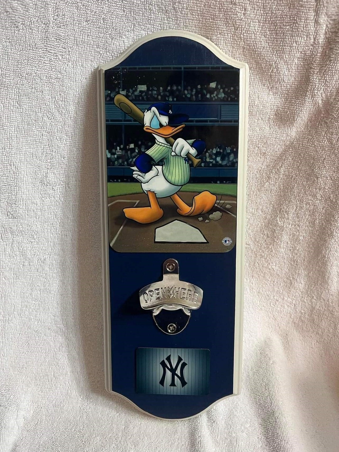 New York Yankees Donald Duck Wall Mount Bottle Opener - Etsy