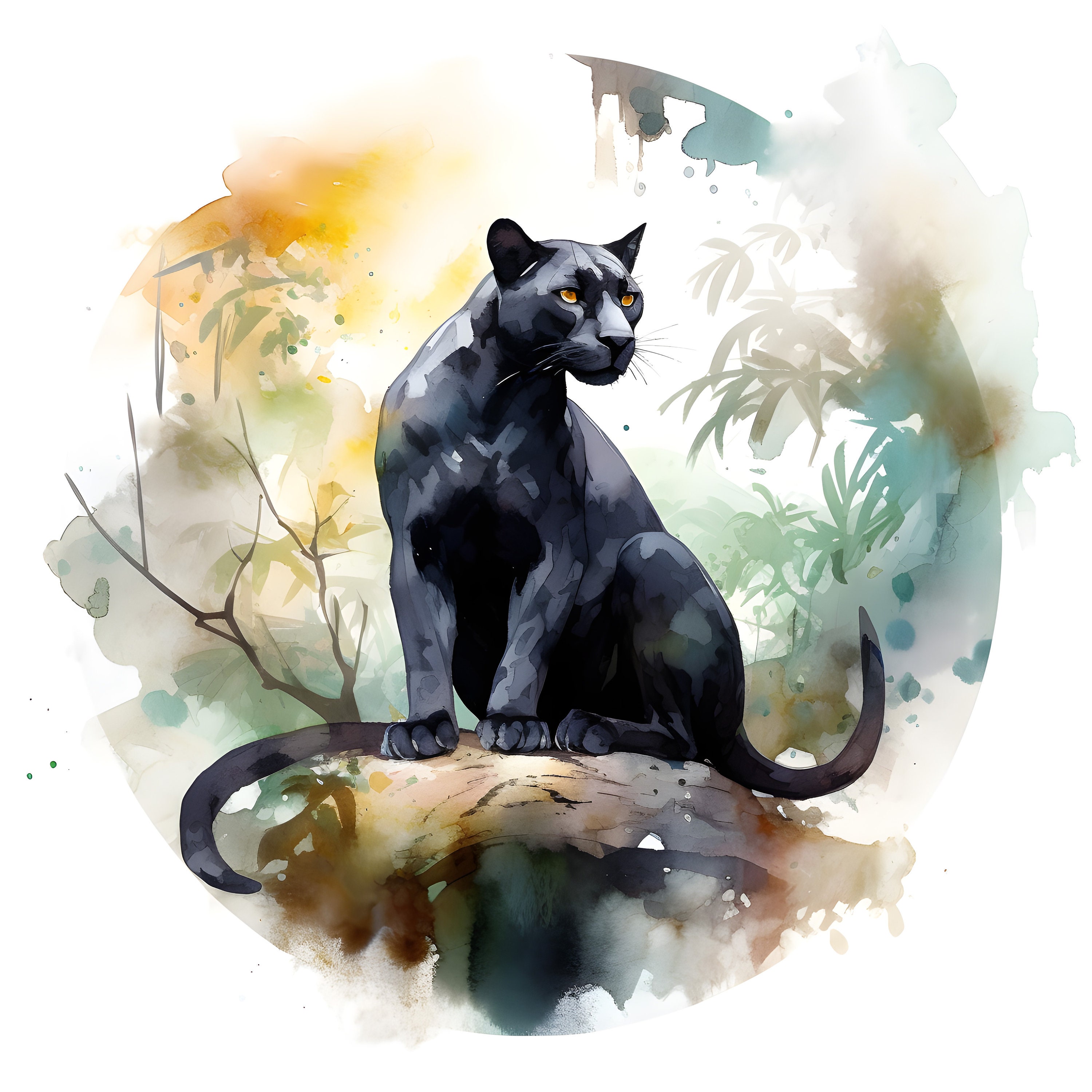 Panther Clipart 12 Unique High Quality Jpgs Digital Download Card ...