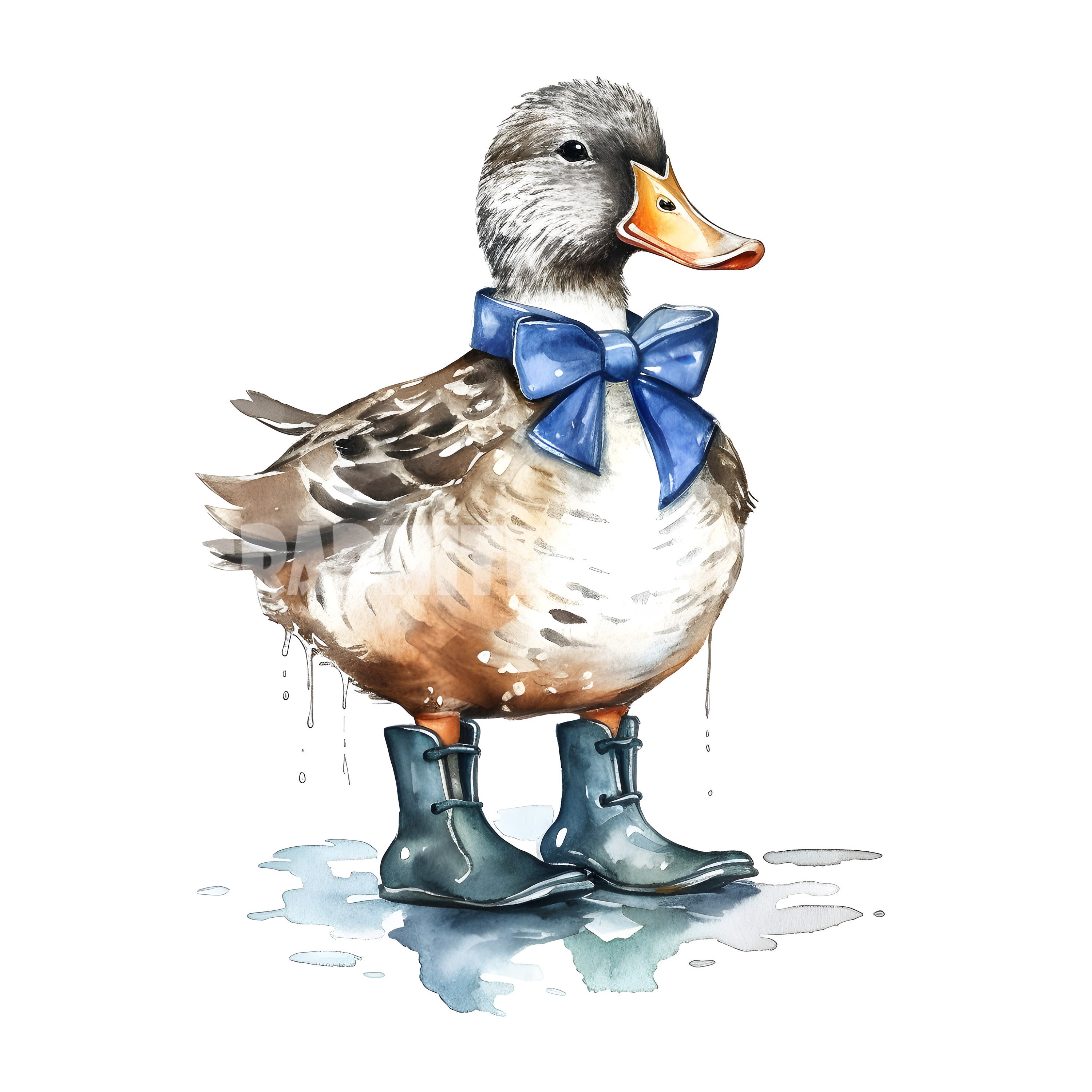 Duck Watercolor Digital File Instant Download Printable Wall Decor ...