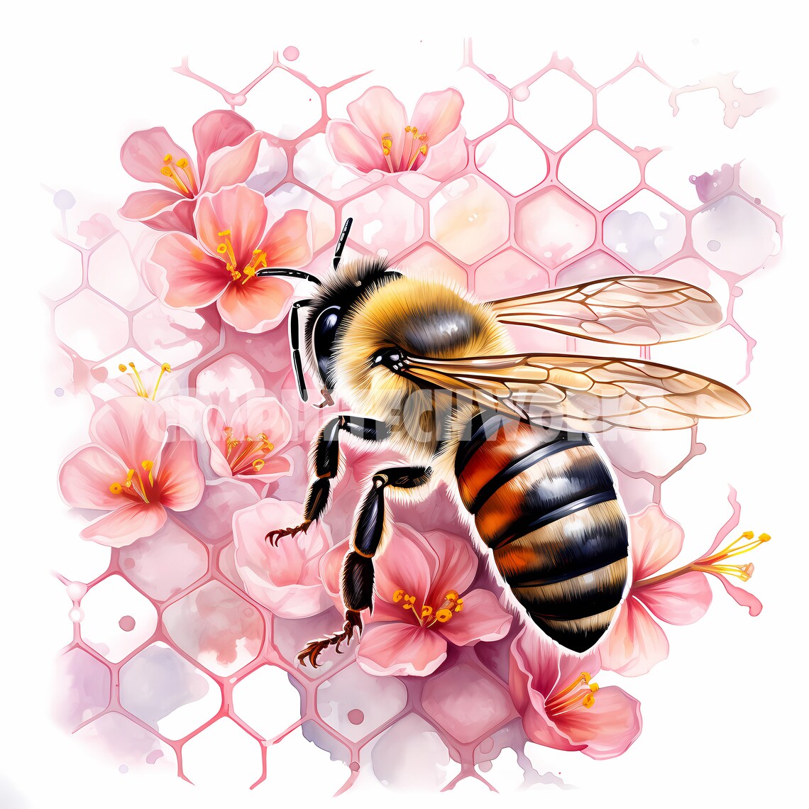 Bee Clipart 12 Unique High Quality Jpgs Digital Download - Etsy
