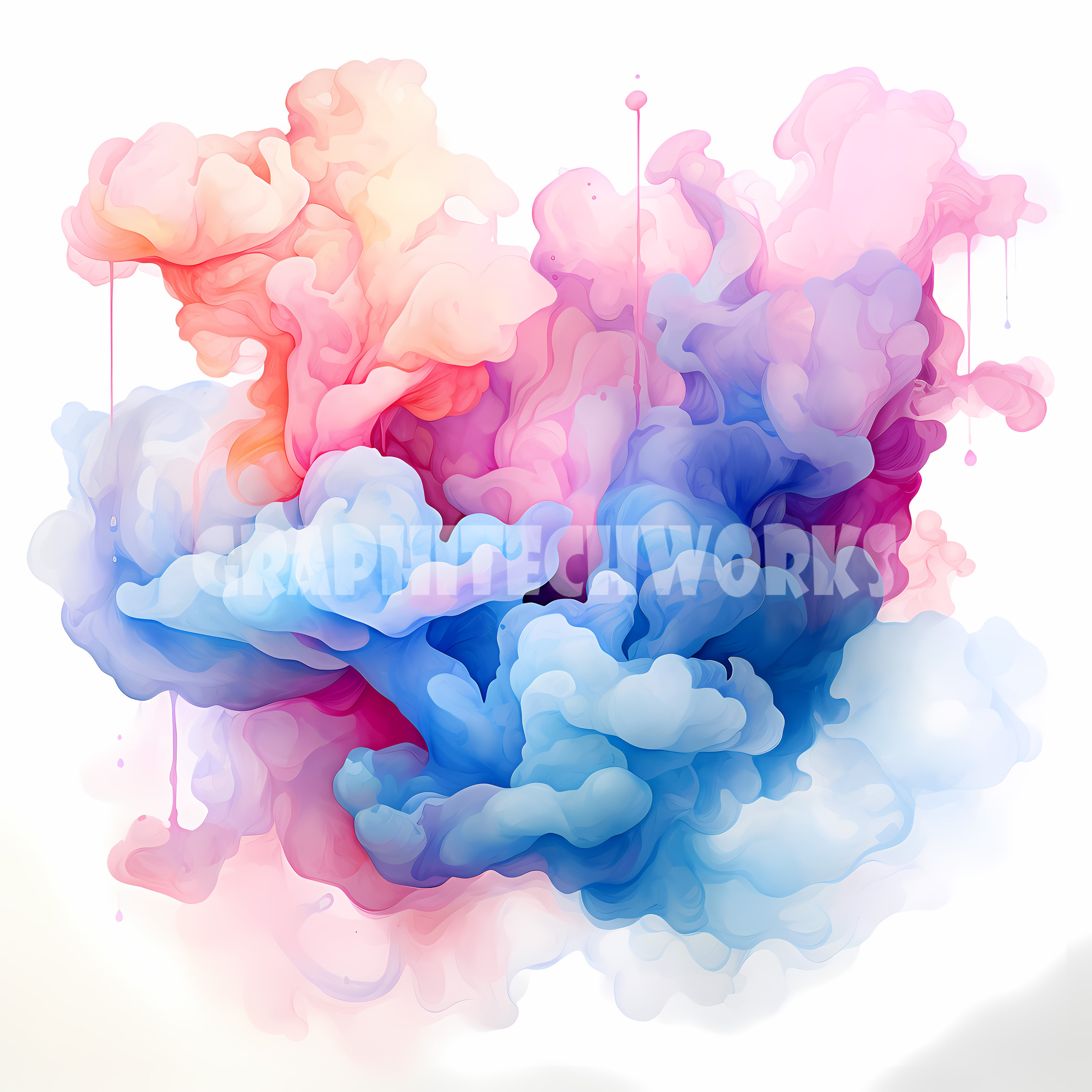 Abstract Clipart 12 Unique High Quality Jpgs Watercolor Clip Art ...