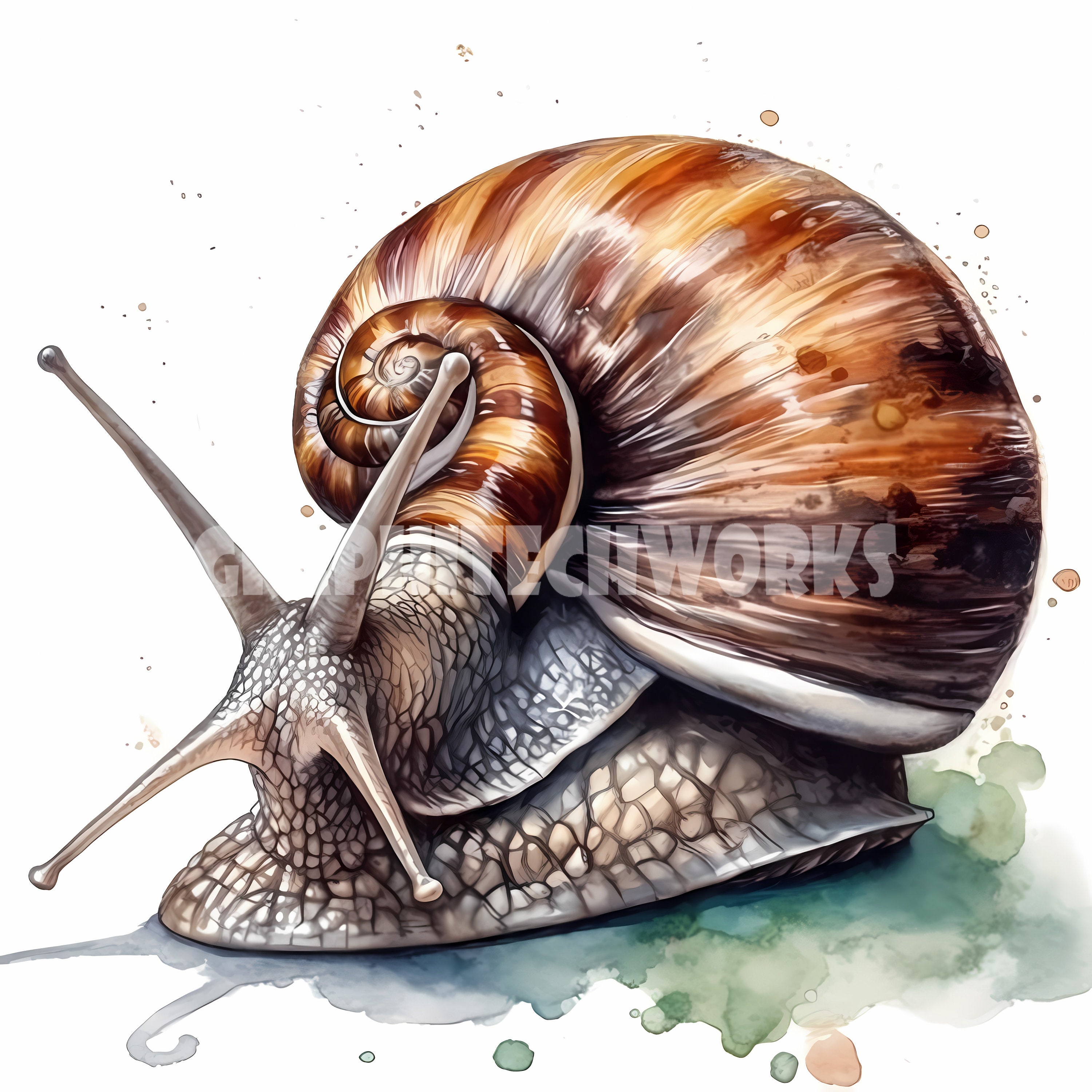 Snail Clipart 12 Unique High Quality Jpgs Digital Download Clipart ...