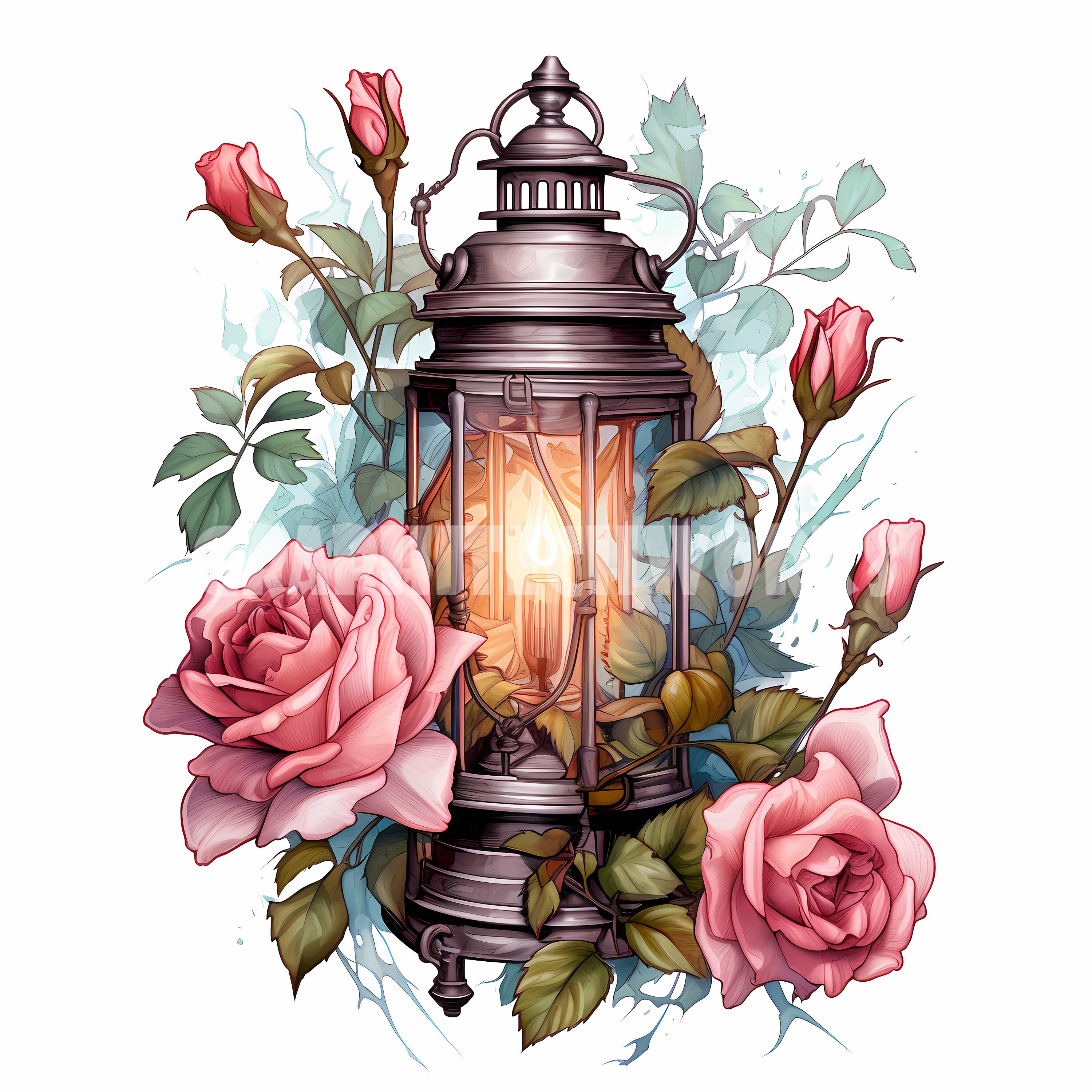Lamp Clipart - 12 High Quality JPG - Digital Download - Card Making ...