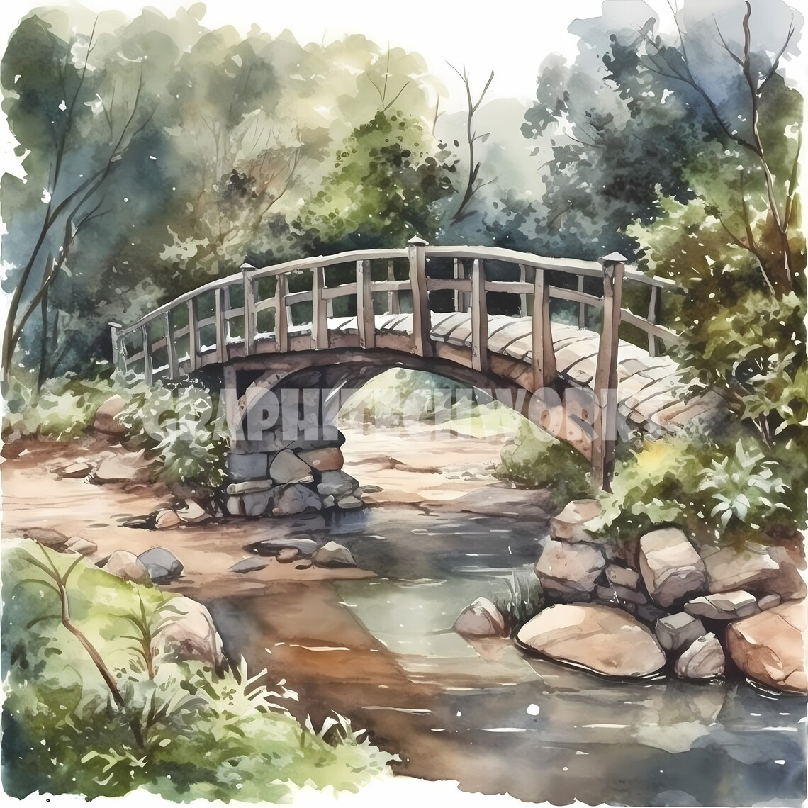 Bridge Clipart 12 High Quality Jpgs,digital Download,card Making,mixed ...