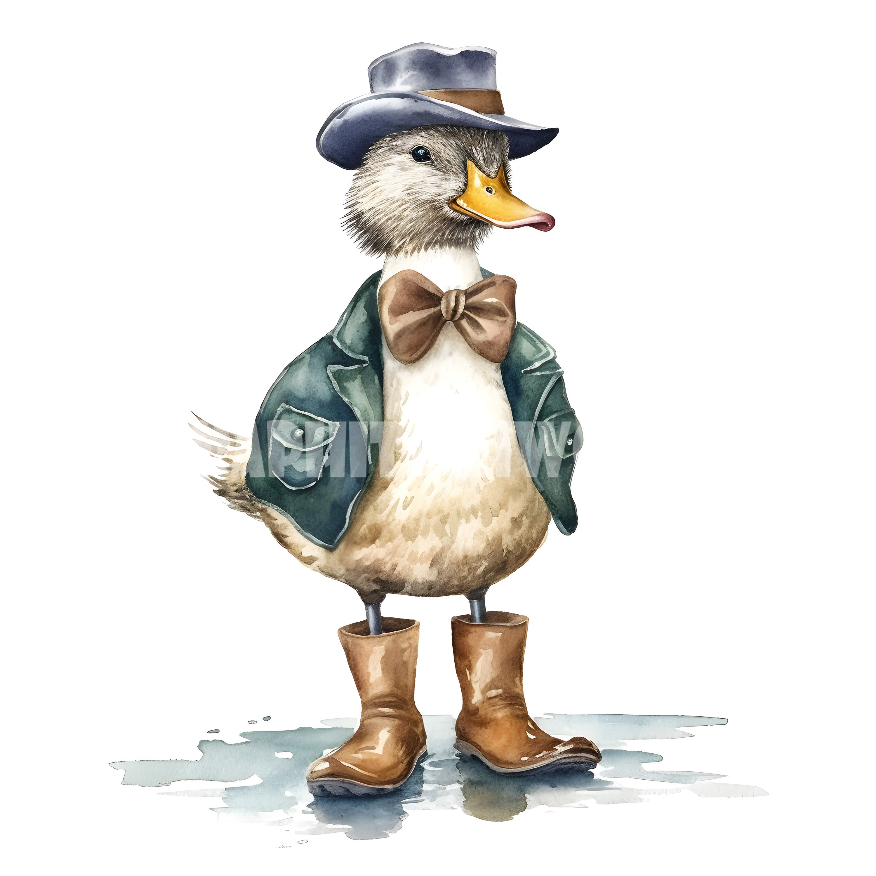 Duck Watercolor Digital File Instant Download Printable Wall Decor ...