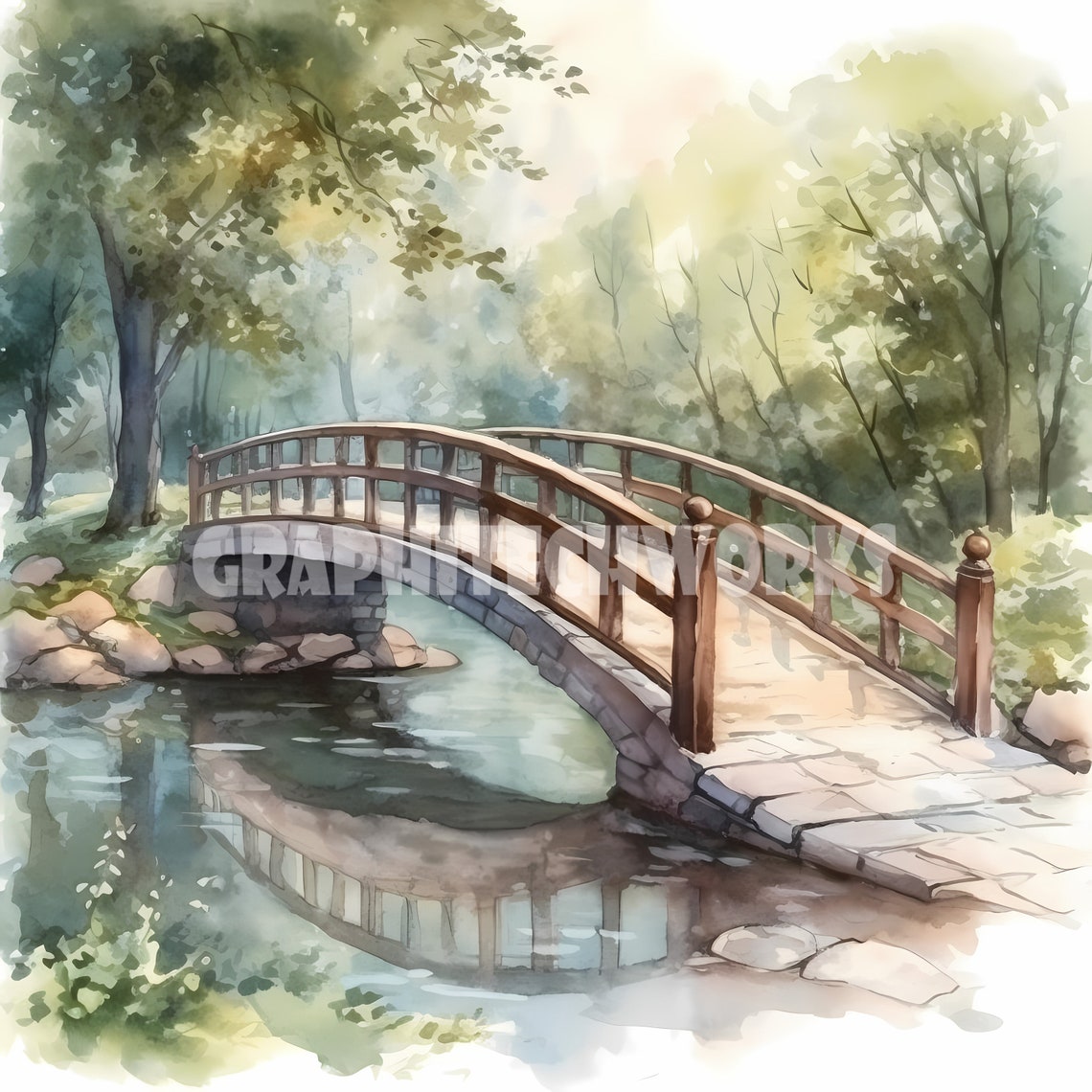 Bridge Clipart 12 High Quality Jpgs,digital Download,card Making,mixed ...