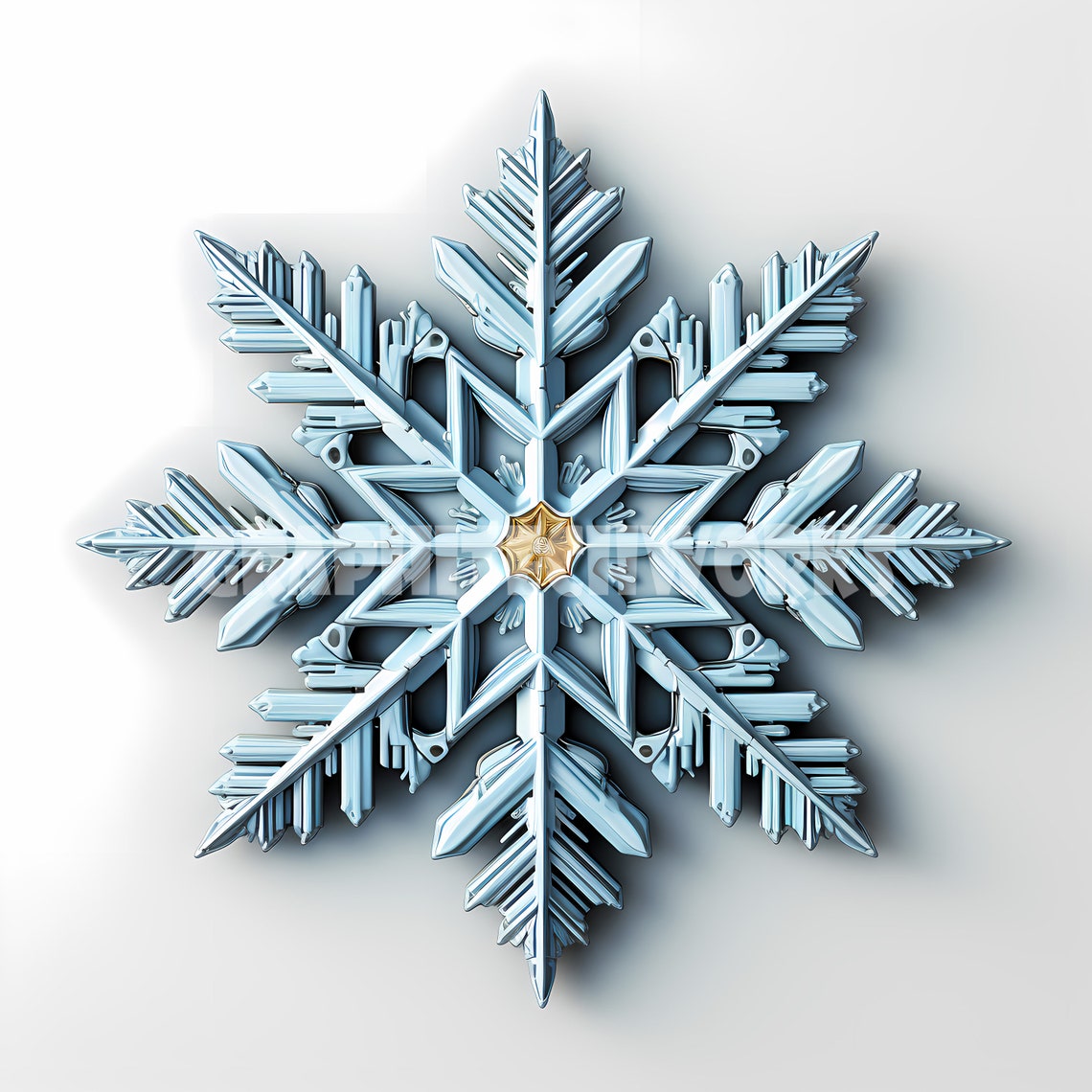 Snowflake 3D Clipart 12 Unique High Quality Jpgs Digital Download,card ...