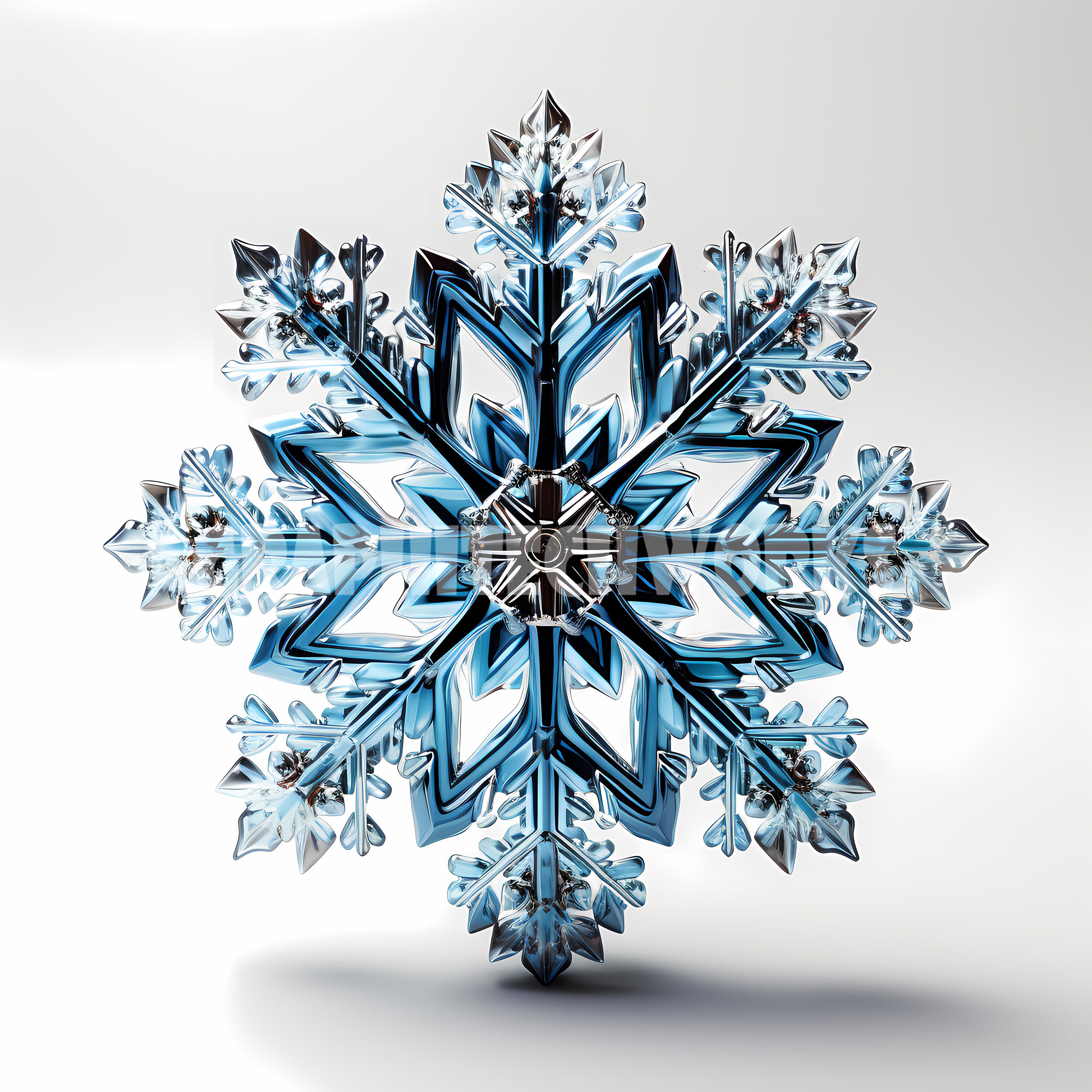 Snowflake 3D Clipart 12 Unique High Quality Jpgs Digital Download,card ...