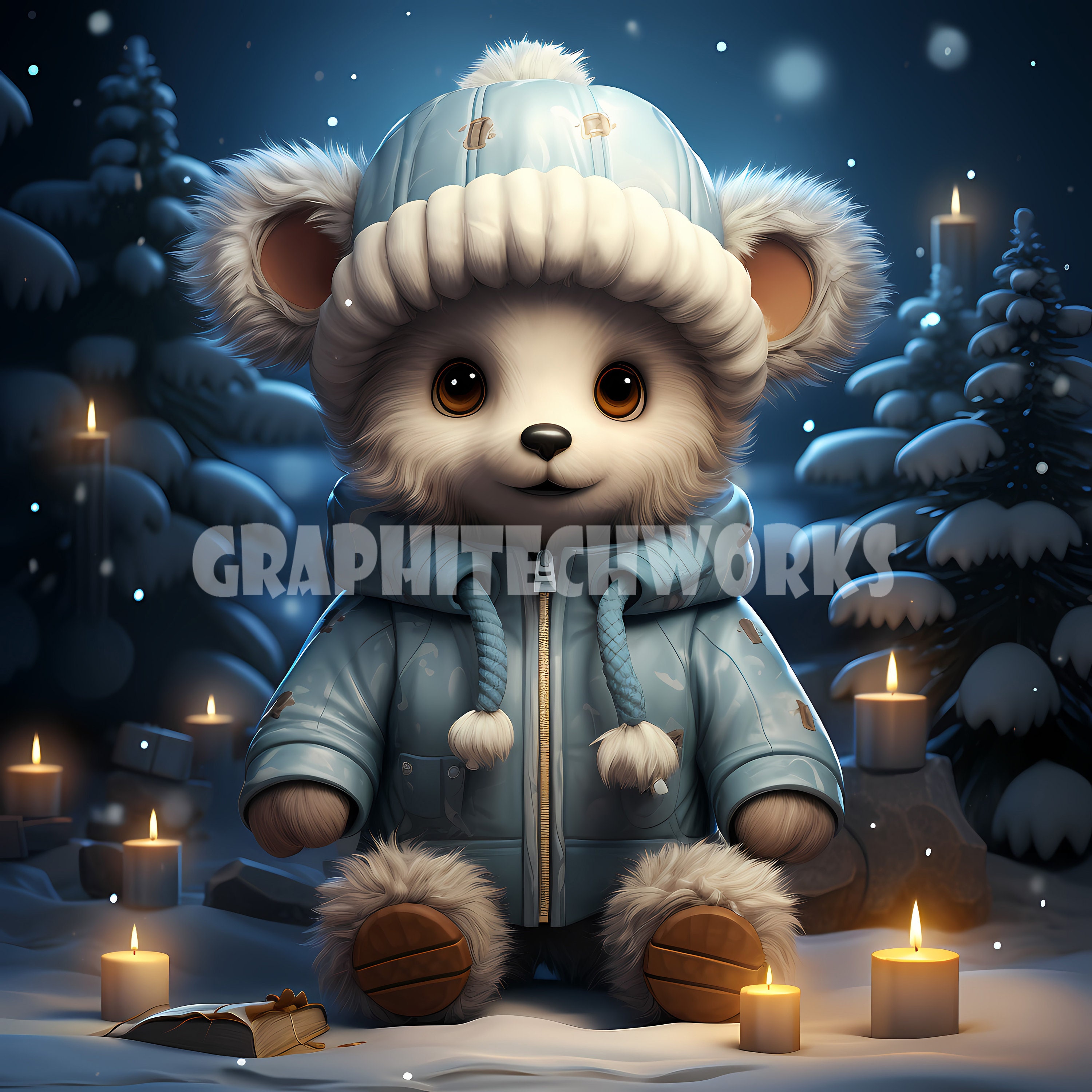 Adorable Watercolor Teddy Bear Clipart Set - Instant Download, Perfect ...