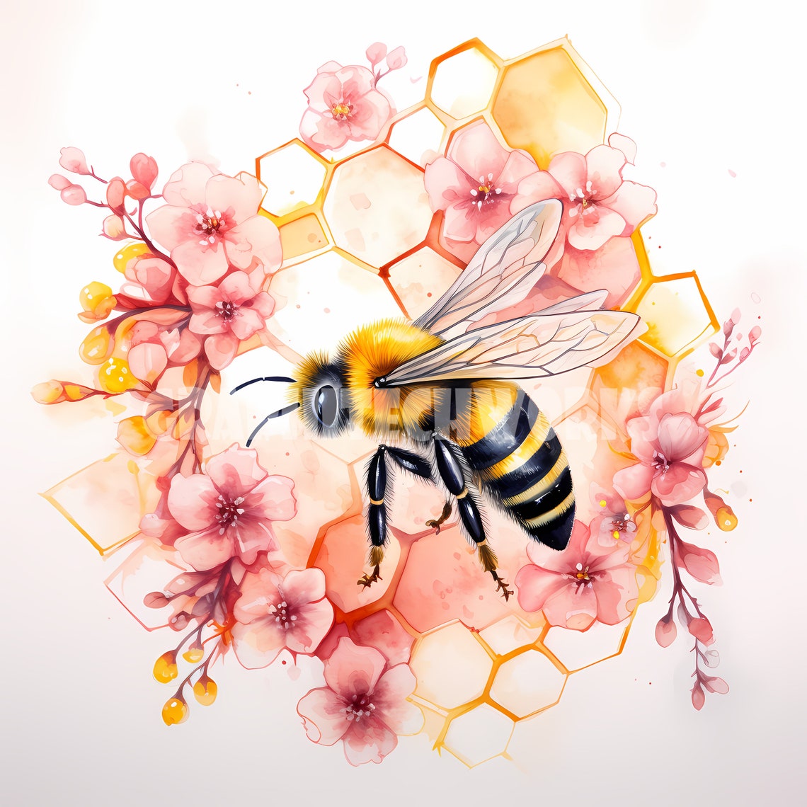 Bee Clipart 12 Unique High Quality Jpgs Digital Download Card Making ...