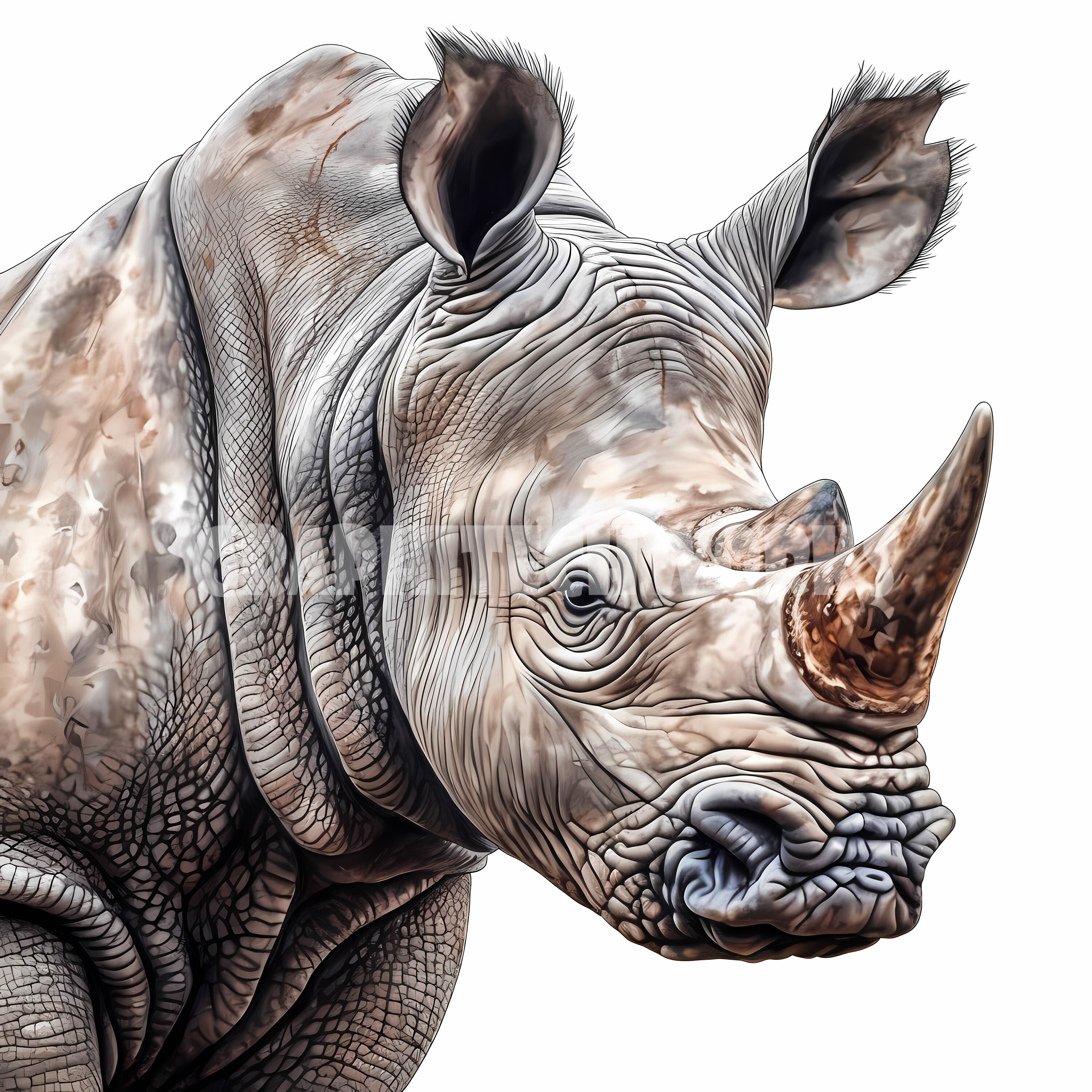 Rhinoceros Rhino Clipart 12 High Quality Jpgs Printable Clipart Bundle ...