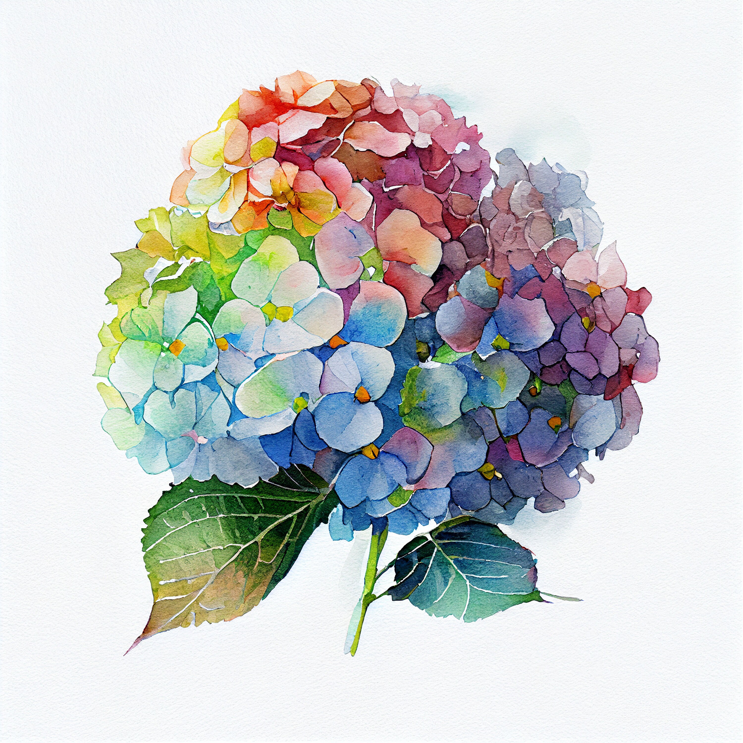 Hydrangea Clipart 12 Unique High Quality Jpgs Digital - Etsy