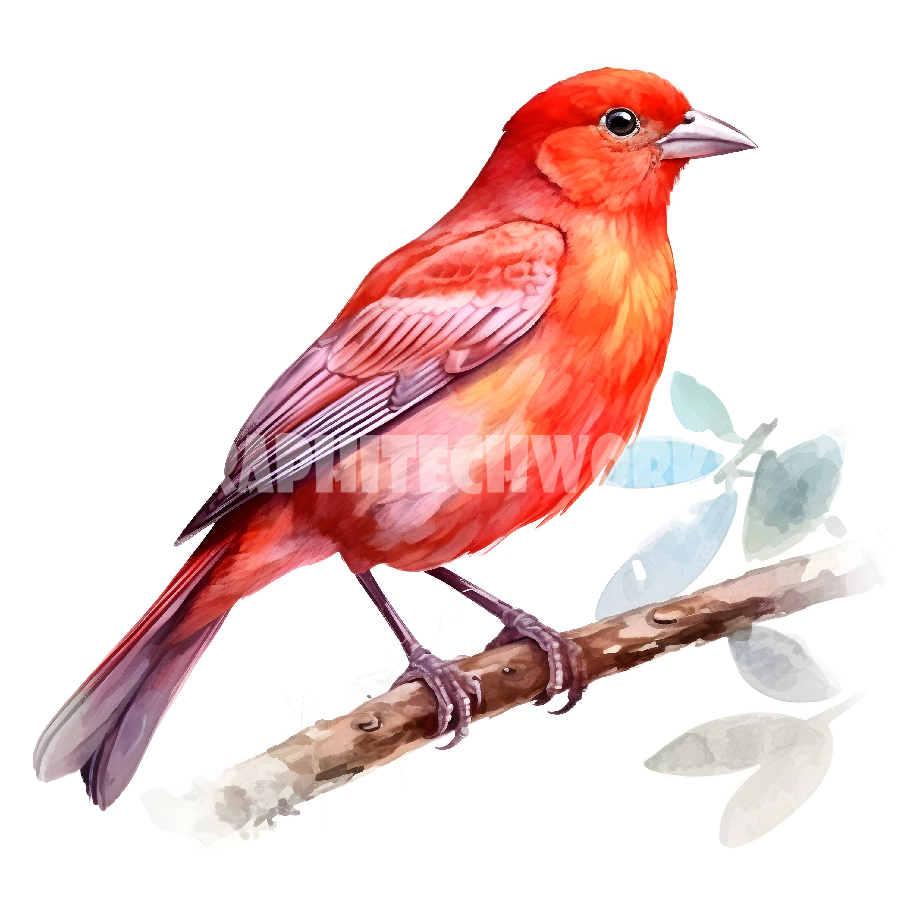 Summer Cardinal Clipart 12 High Quality Jpgs Digital - Etsy