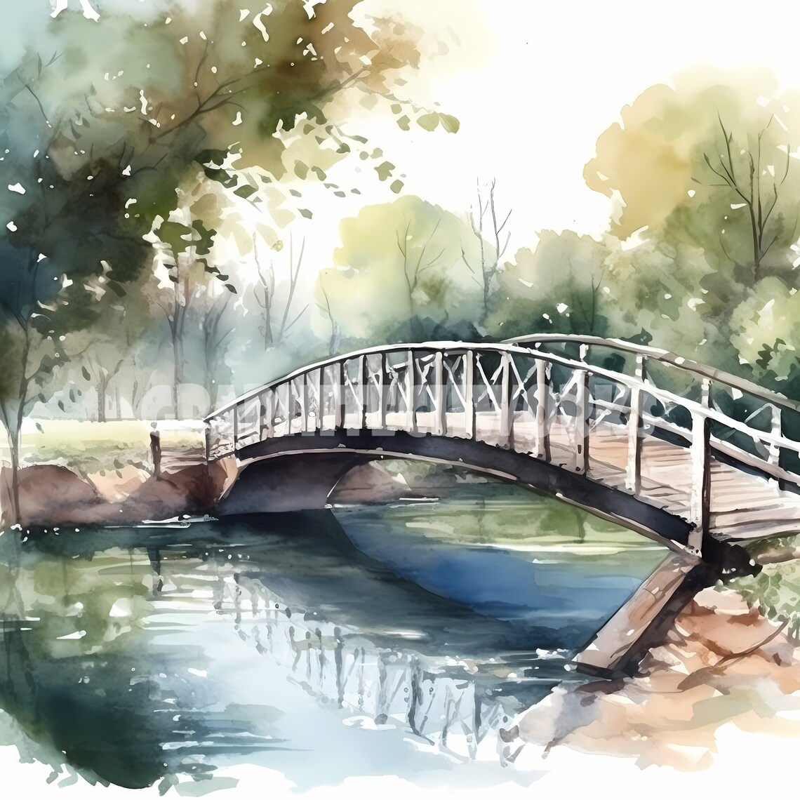 Bridge Clipart 12 High Quality Jpgs,digital Download,card Making,mixed ...