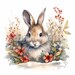 Winter Bunny Clipart 12 High Quality Jpgs,digital Download,card Making ...