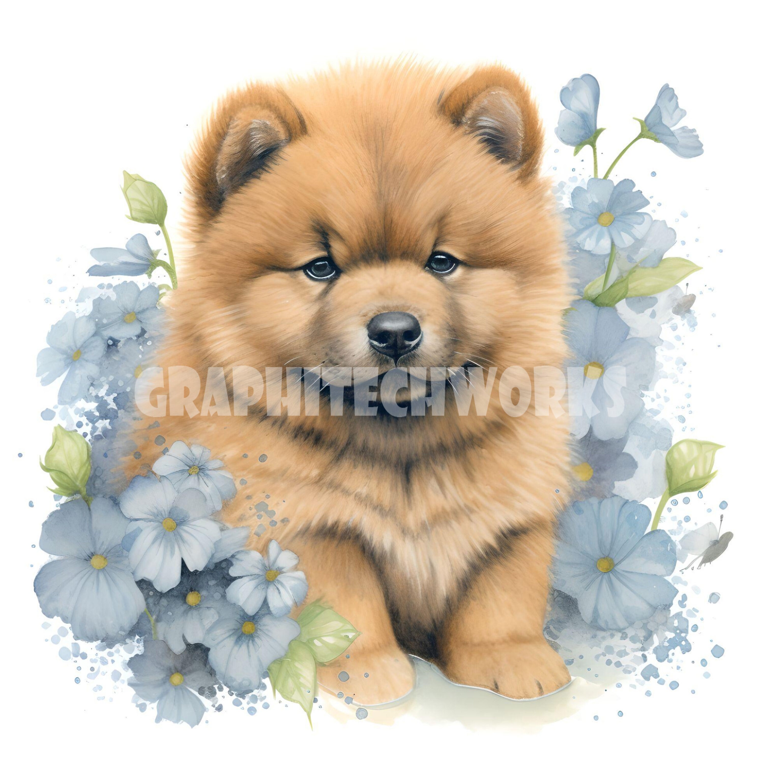 Chow Chow Puppy Clipart 12 Unique High Quality Jpgs Digital Download ...