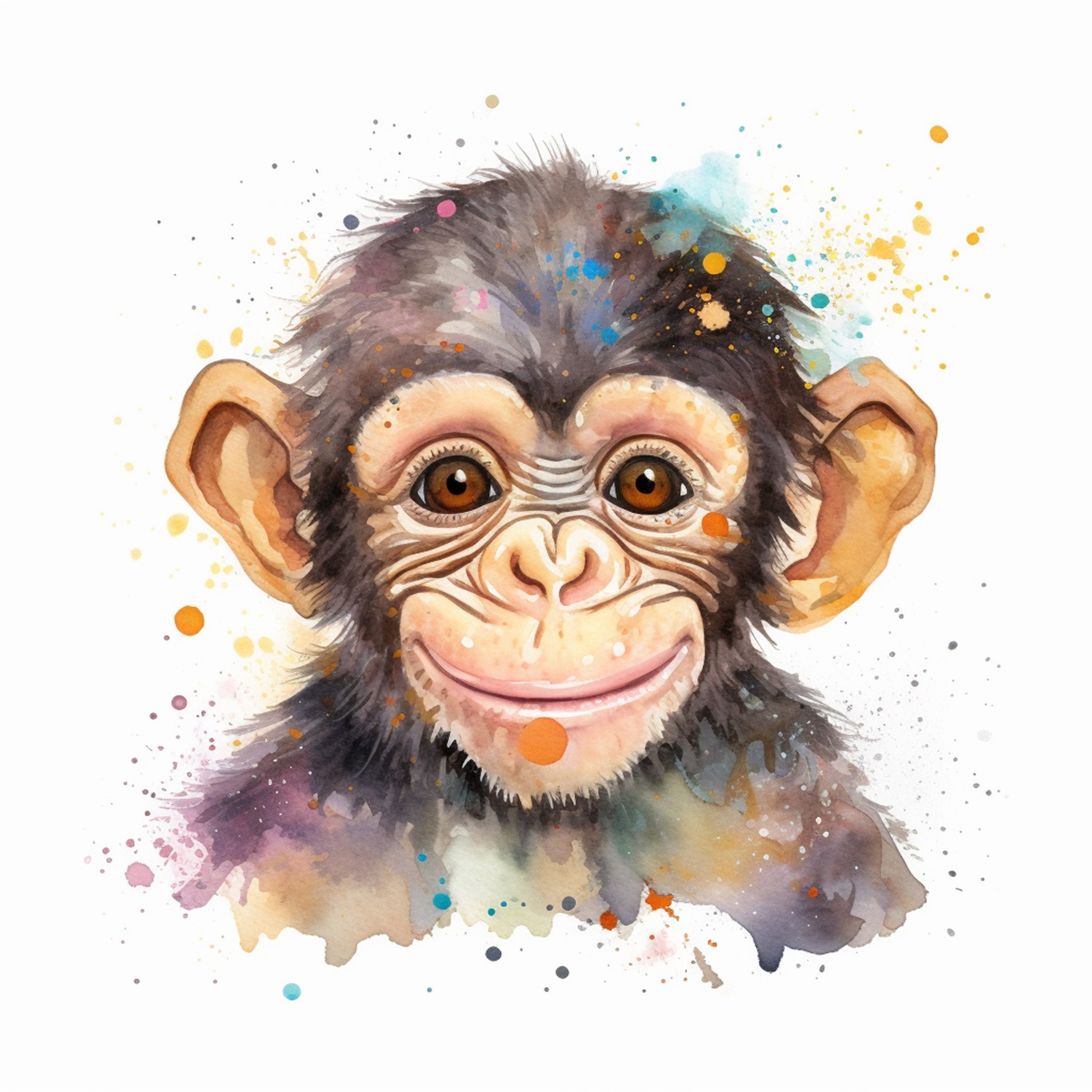 Cimpanzee Clipart - 17 Einzigartige Hochwertige Jpgs - Digitaler ...