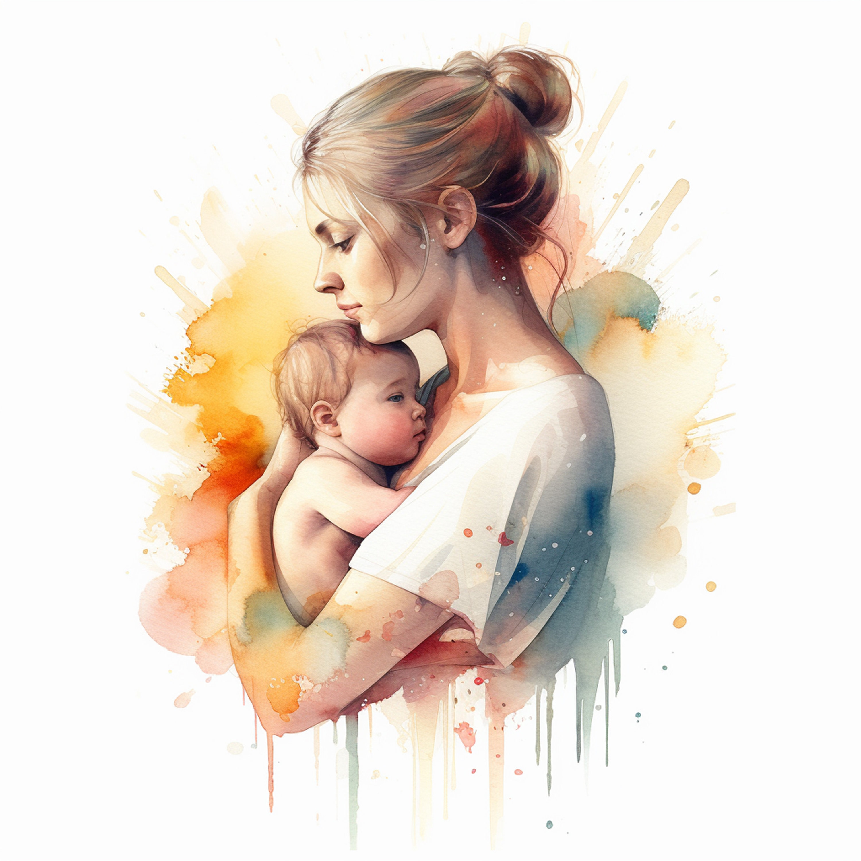 Mom and Child Clipart 12 Unique High Quality Jpgs Digital - Etsy