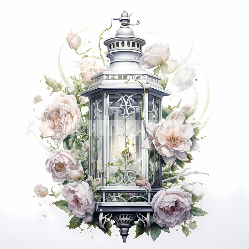 Lamp Clipart 12 High Quality JPG Digital Download Card Making, Digital ...