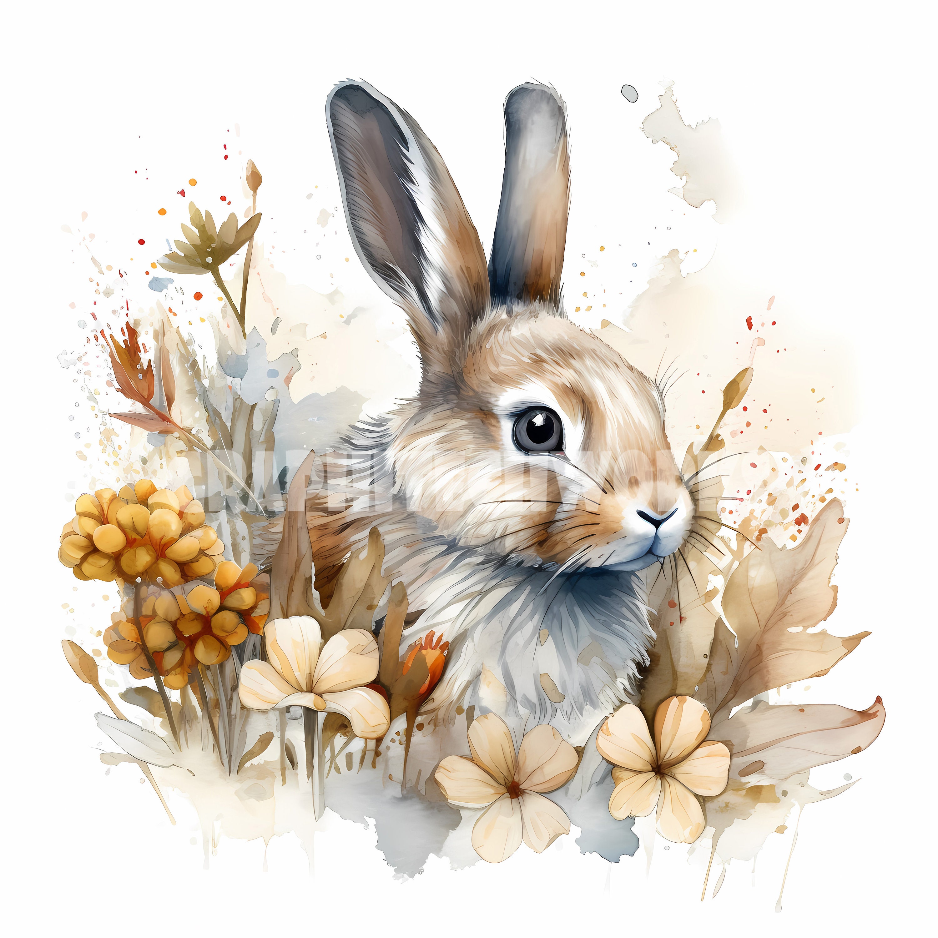 Winter Bunny Clipart 12 High Quality Jpgs,digital Download,card Making ...