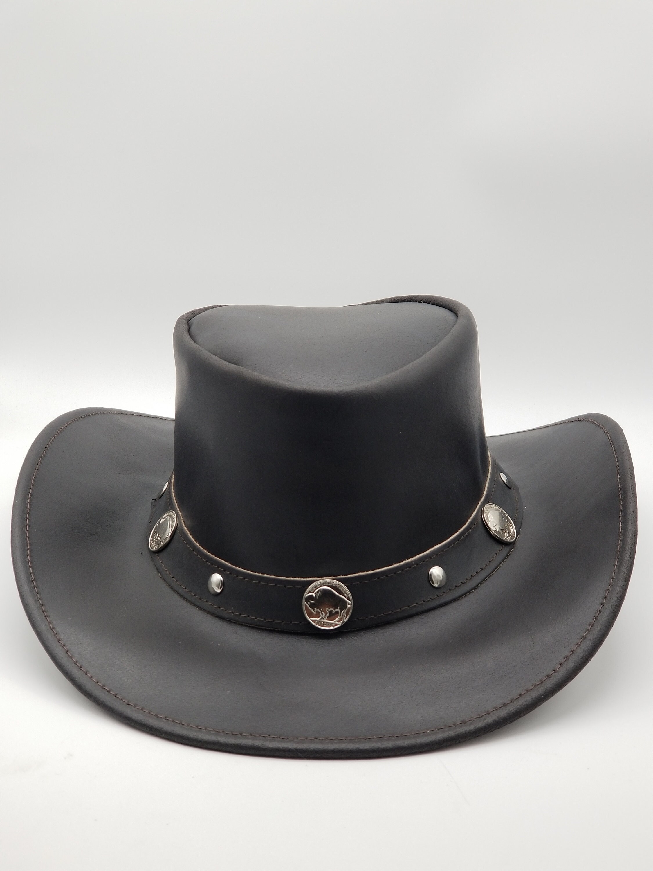 Cow Boy Hat / Genuine Cowhide Top Grain Leather Hat - Etsy