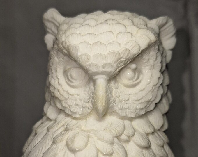Vintage Classic Figure Owl Figurine Statue by Sculptor A. Santini Made ...