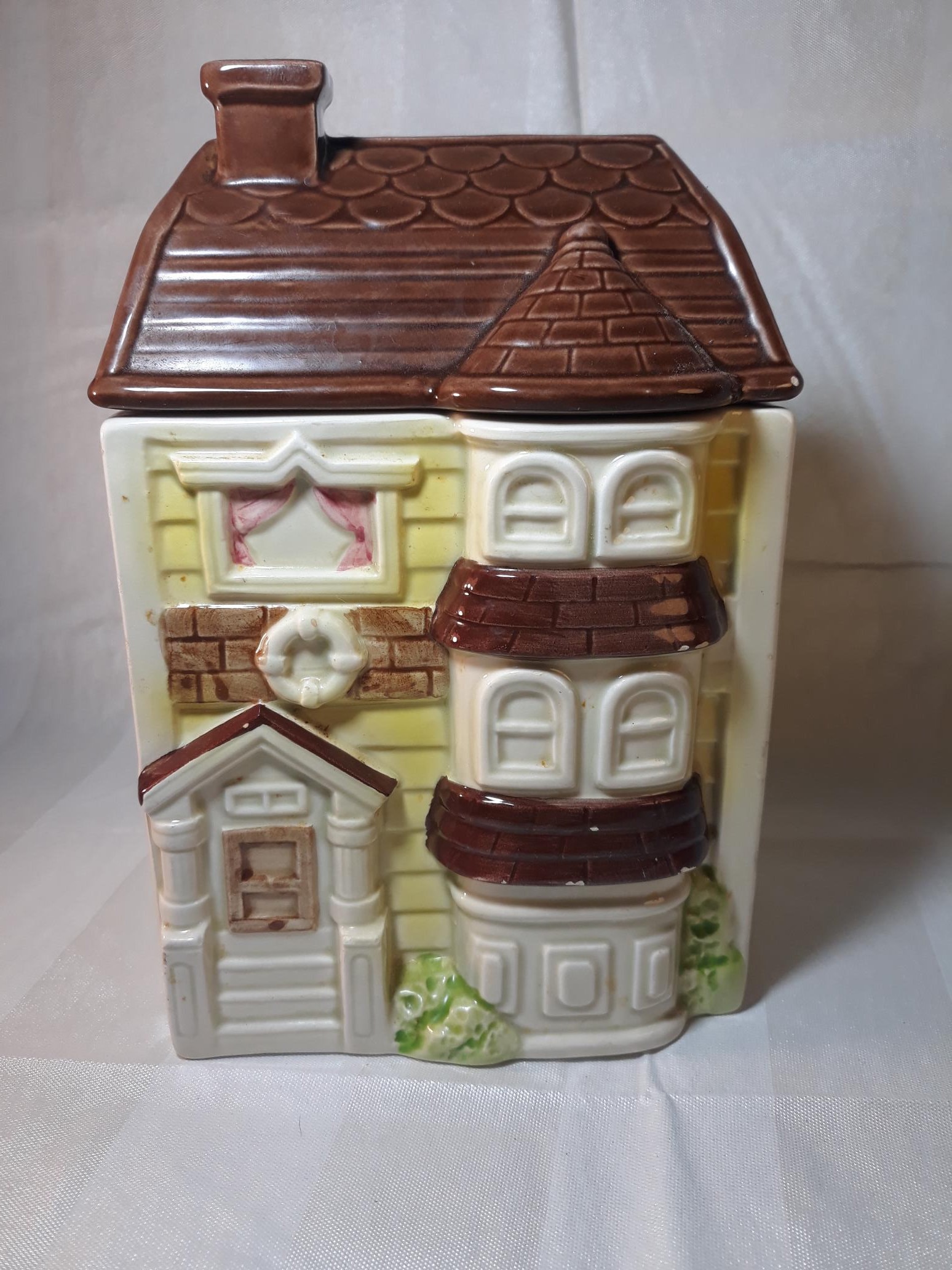 Vintage Ceramic Victorian Style House Cookie/tea/coffee Jar - Etsy