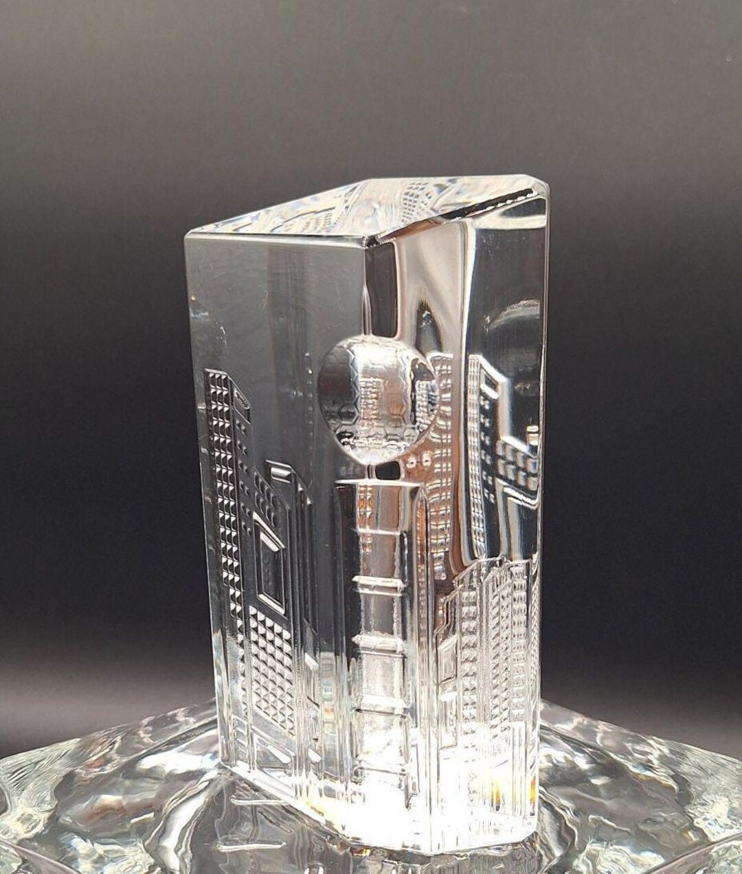 Waterford Crystal Times Square New York City NY Prism Paperweight Made ...