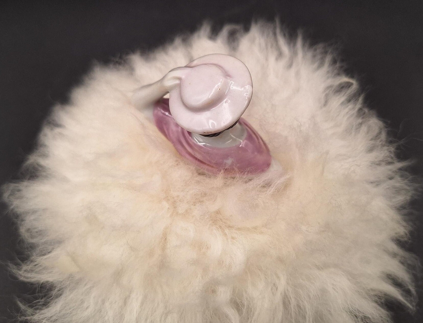 Antique Vintage Art Deco Victorian Powder Puff Ceramic Female Lady ...