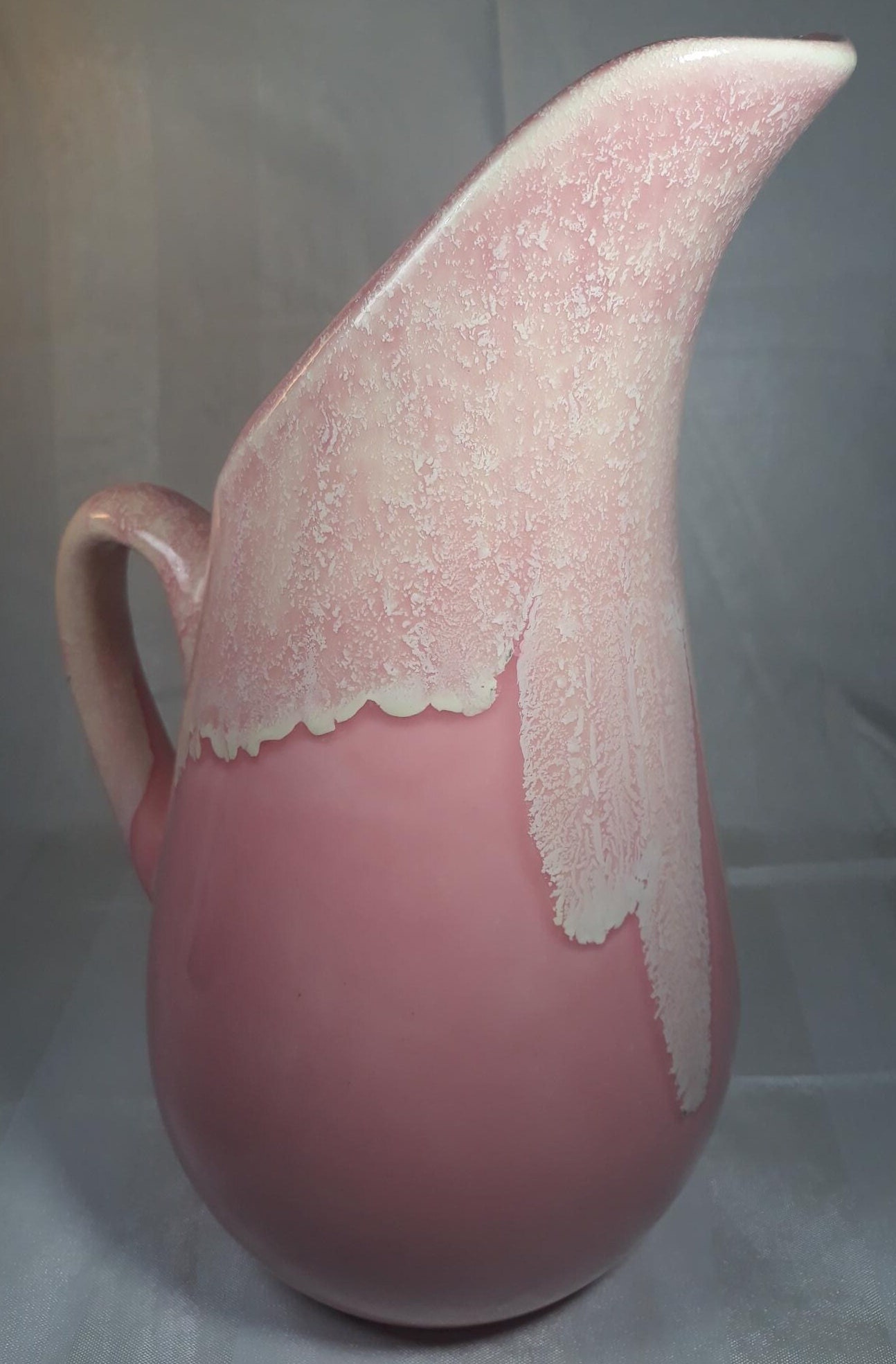 MCM Winart Pink Drip Glaze Pottery Pitcher Oklahoma - Etsy