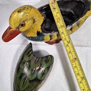 Vintage Hand Painted Red Clay Pottery Ducks Fowl Mallards Shaped ...