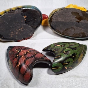 Vintage Hand Painted Red Clay Pottery Ducks Fowl Mallards Shaped ...