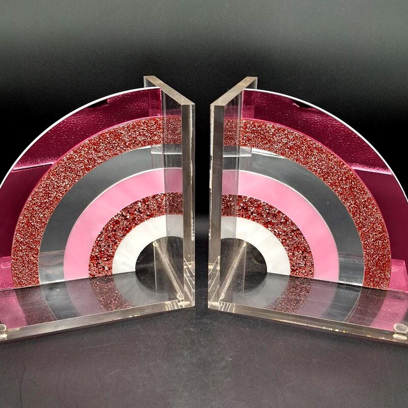 Lucite Bookends - Etsy