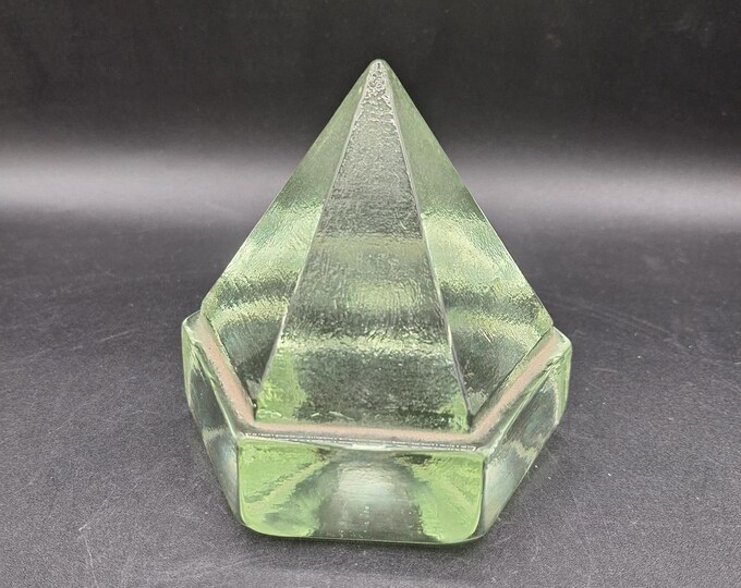 Vintage Ship Deck Lighting Prism Sea Green Solid Glass Nautical Pyramid ...