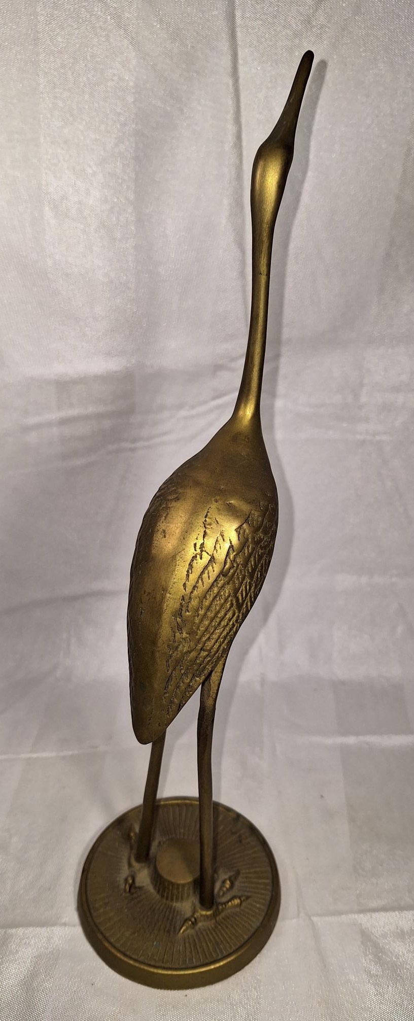 MCM Vintage Brass Crane Cranes Statue Statues Chinoiserie Bird ...