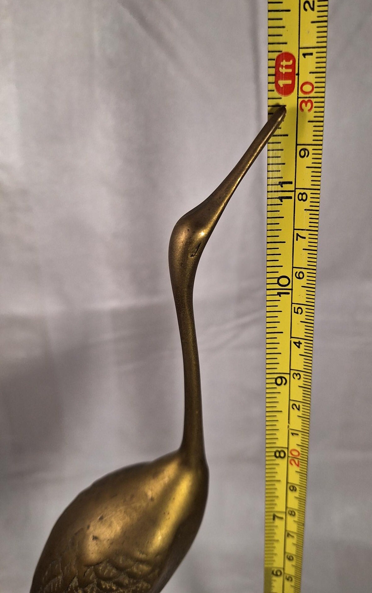 MCM Vintage Brass Crane Cranes Statue Statues Chinoiserie Bird ...