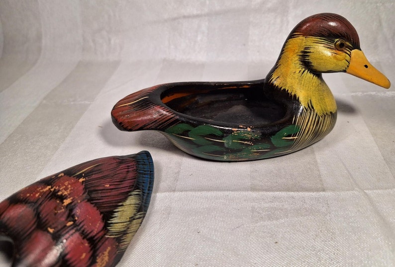 Vintage Hand Painted Red Clay Pottery Ducks Fowl Mallards - Etsy