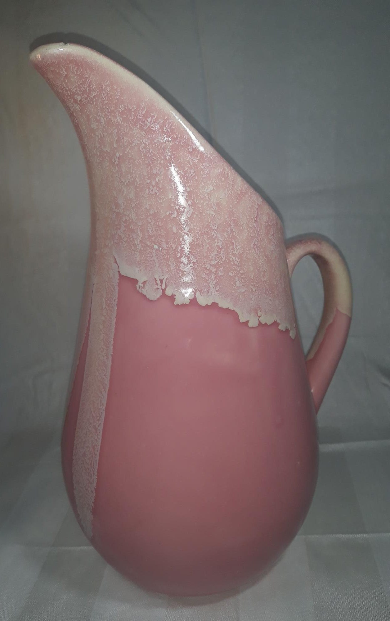MCM Winart Pink Drip Glaze Pottery Pitcher Oklahoma - Etsy
