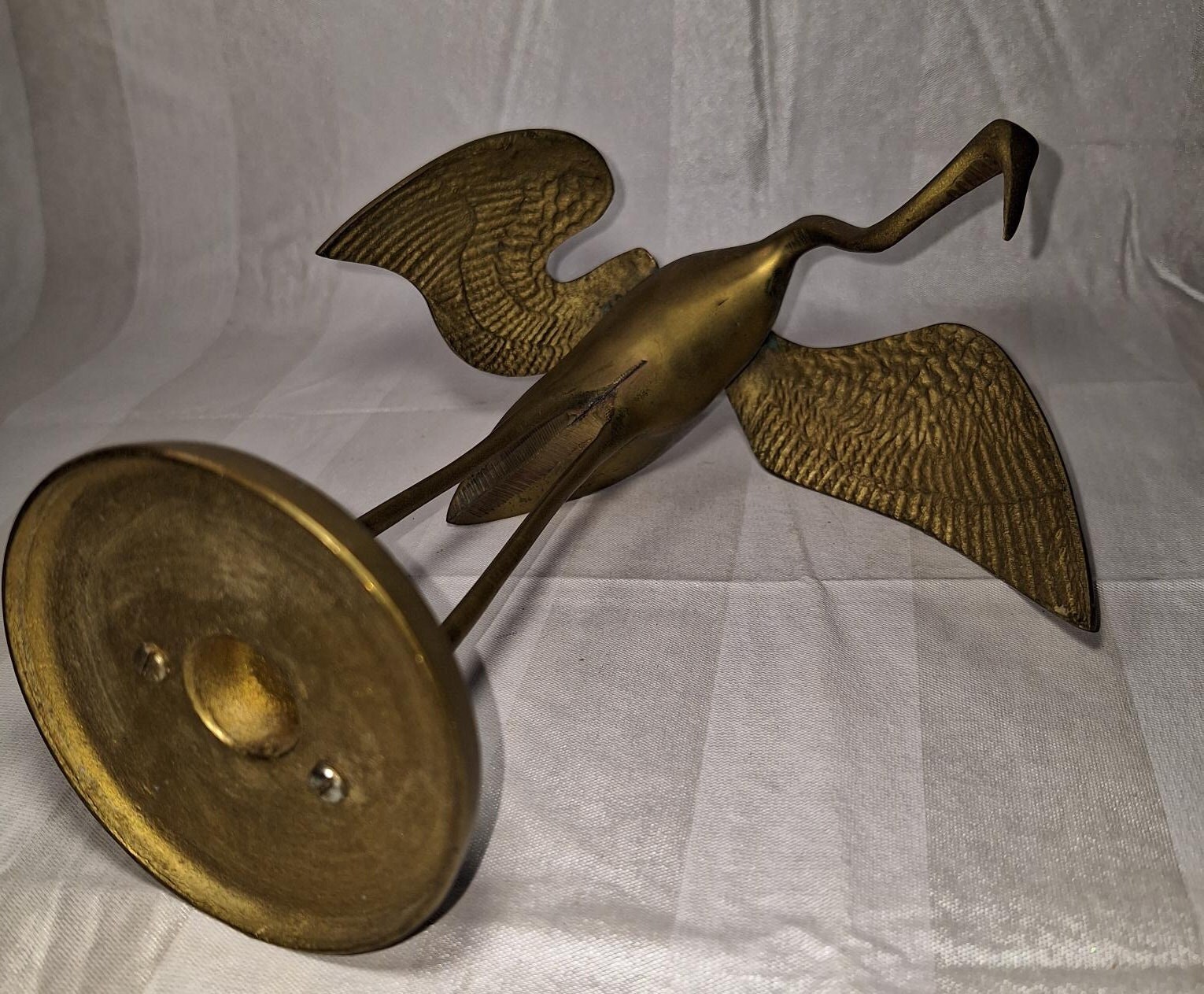 MCM Vintage Brass Crane Cranes Statue Statues Chinoiserie Bird ...