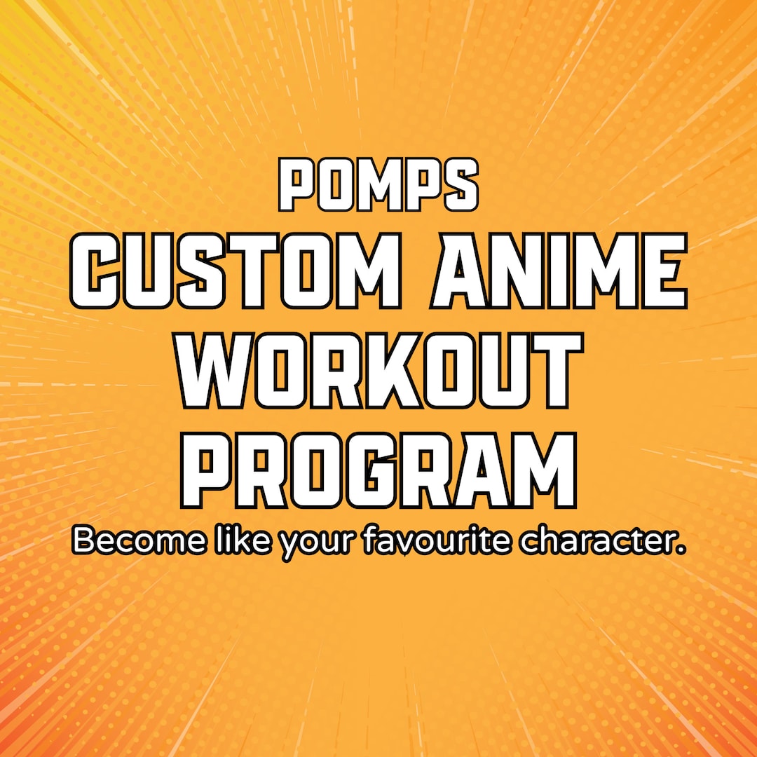 Unique Anime Workout Program Custom Anime Workout Program - Etsy