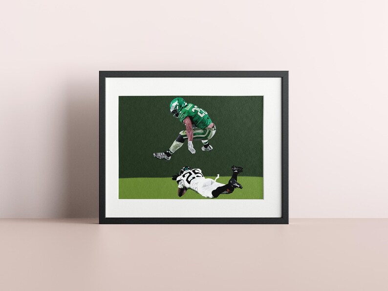 Backwards Saquon Barkley Poster, Wall Art Printable, Digital Download ...